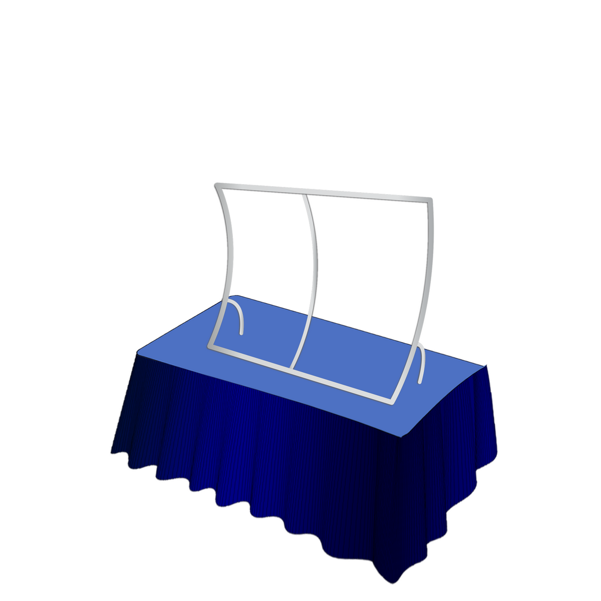 Frame Kit for 4' FabLite Pillowcase Vertical Curve Tabletop (AB1024N-F ...