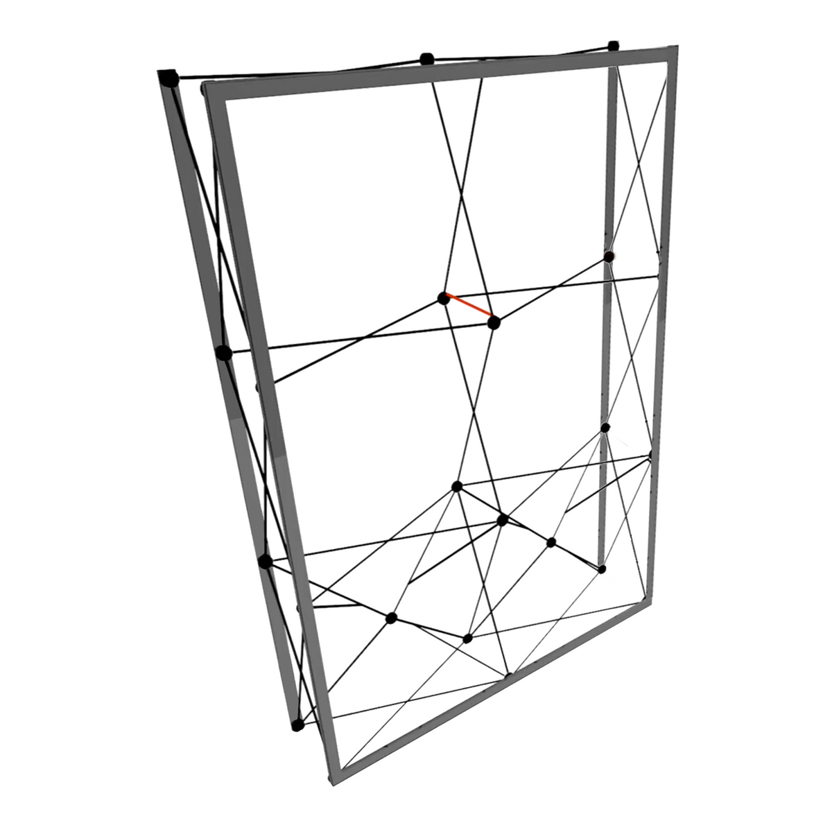 Frame Kit for 5' SPlus Single Sided SEG Kiosk w/ End Caps (AB2067N-FX ...