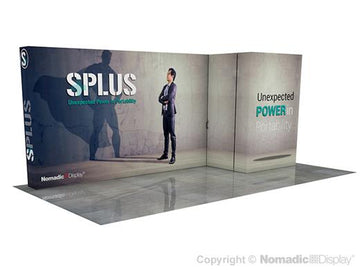 Graphic Refresh - 20' SPlus SEG Fabric Pop-up w/ Walkin Storage (AB119 – Nomadic Display
