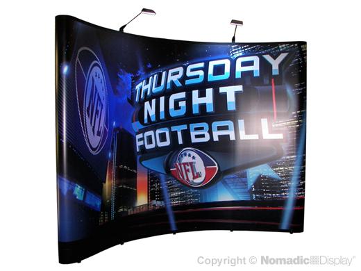 10' Instand Curved Pop up Booth – Nomadic Display